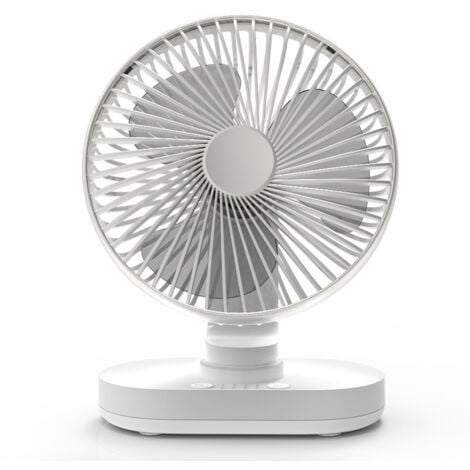 USB Desk Fan, Mini Table Fan, Automatic Oscillating Small Rechargeable ...