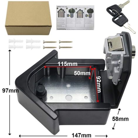 Wall Mounted Key Safe Box, Large Key Safe Box, Key Box with Digital ...