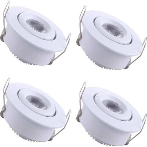 4 Mini LED Recessed Ceiling Spotlight Recessed Lamp 1W Warm White 3000K ...