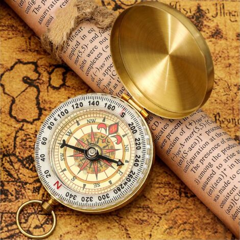 Compass, Camping Metal Compass, Pocket Compass, Portable Waterproof ...