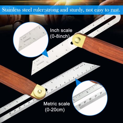 Adjustable Carpentry Bevel Gauge Square Sliding Bevel, T Bevel Angle ...