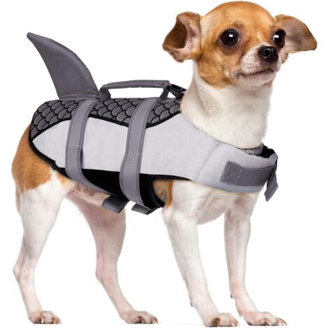 Shark Dog Life Jacket, Flotation Vest with Handle and Reflective for ...