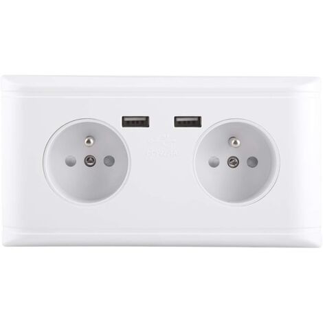 Multifunctional USB Socket EU Plug Wall Power Socket with Dual USB Port ...