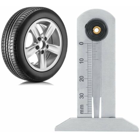 Tire Wear Gauge, Stainless Steel Tire Depth Gauge Safety Tire Ruler ...