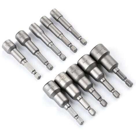 10pcs Magnetic Hex Socket Impact Driver Socket 6-15mm, Magnetic Socket ...