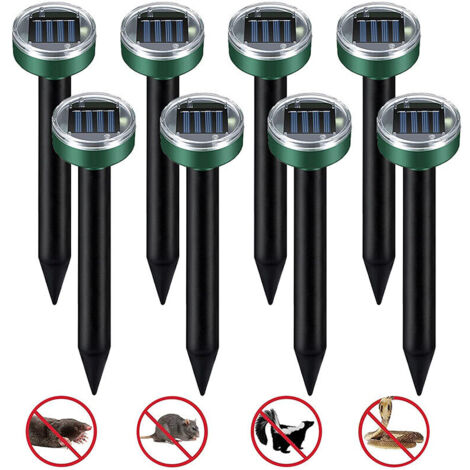 Solar Ultrasonic Mole Rat Repellent Garden Pest Repeller Spiked