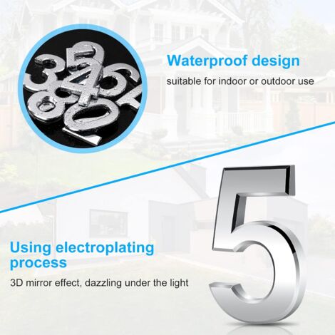 Modern Brushed House Number, Street Number, House Number Plaque and ...