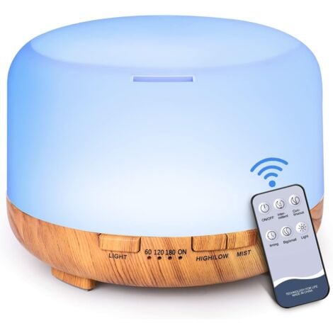 Essential Oil Diffusers, 500ml Wood Grain Diffusers for Essential Oils, Large Room, Home ...