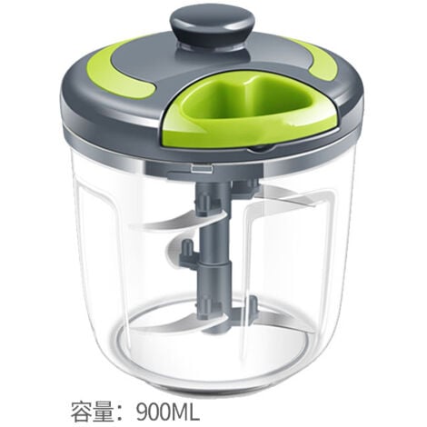 Manual Food Chopper, 900ML Capacity Hand Blender with 5 Stainless Steel ...