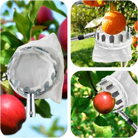 Fruit Picker with Bag, Removable Fruit Picker, With Telescopic Handle ...