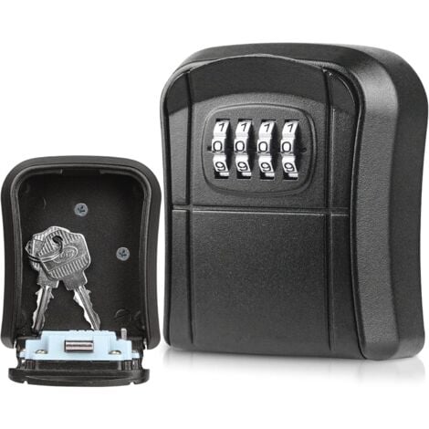 Secure Key Box, 4 Digit Combination Code, Safe Storage Zinc Alloy Lock ...