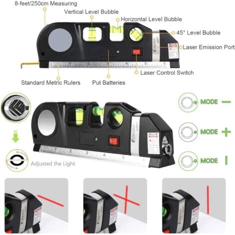 4 in 1 Versatile Laser Powerful Portable Laser with Spirit Level Tape ...