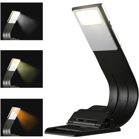Reading lamp, led reading lamp, 3 colors reading lamp, book lamp ...
