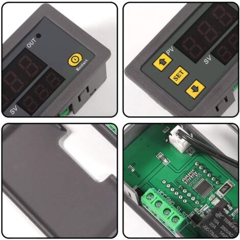 1 Piece W3230 AC 110V-220V Digital Temperature Controller, 20A Digital Display Thermostat ...