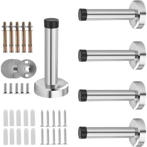 5 Pack Stainless Steel Door Stops, Stainless Steel Anti-Theft Door ...