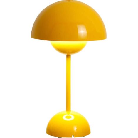 LED lamp, 12W, E27, switch, acrylic, 16 x 30 cm, yellow