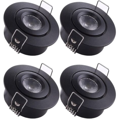 4 Mini LED Recessed Ceiling Spotlight Recessed Lamp 1W Warm White 3000K ...
