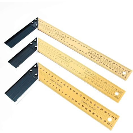 Carpenter's Square Set 3 pcs. 250-350mm 90° Stop Angle Carpenter's ...