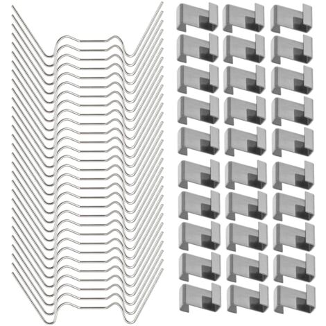 120 Pcs Stainless Steel Greenhouse Glass Window Fixing Clips (with 60 ...