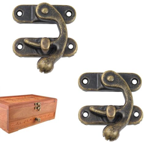 Bronze Hook Latch, Wooden Box Clasp, Hook Latch Chest Clasps, Locking ...