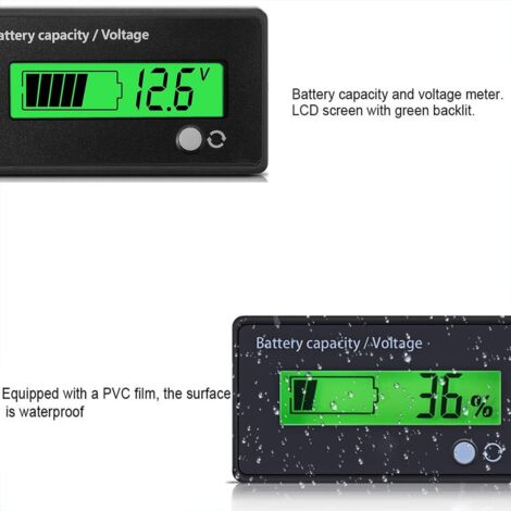 DC Battery Meter with Alarm, Car Battery Tester, Battery Monitors ...