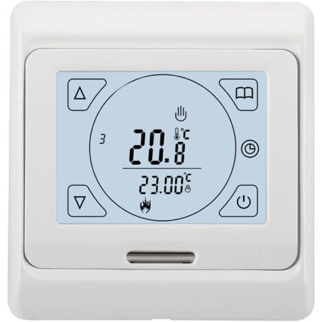 Weekly Programmable Touch Screen Heating Thermostats, AC230V 3A, Works ...