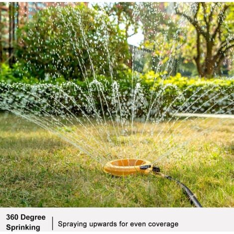 2 Pieces Ring Base Lawn Sprinklers, Automatic Sprinkler for Small and ...