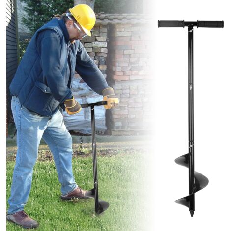Garden Auger Drill Bit, Garden Hand Auger, Spiral Auger with Handle ...