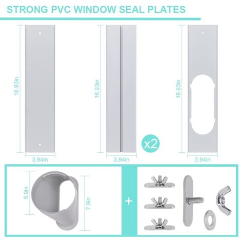 Portable Window Kit with Exhaust Hose, Adjustable Window Seals for ...