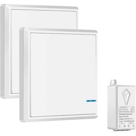 Wireless Light Switch with Remote Control Switch with Receiver Wireless ...