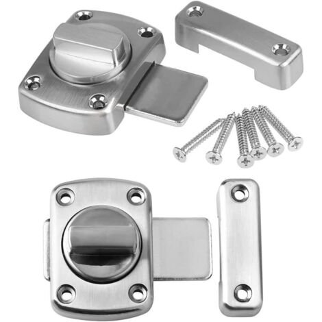 Bathroom Door Lock Swivel Cabinet Window Latch Safety Catch and Toilet ...
