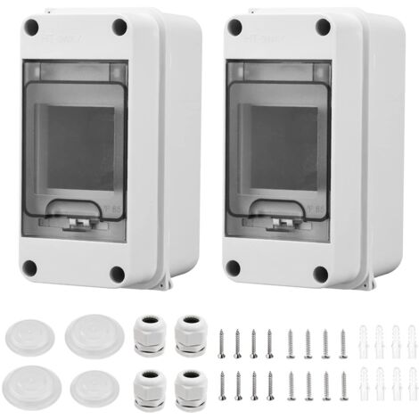 Pieces Small Waterproof Electrical Box, IP65 3 Module Outdoor ...