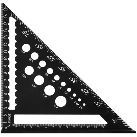 Speed Square with 14 Types of Drilling Holes, 7 Inch Multifunctional ...