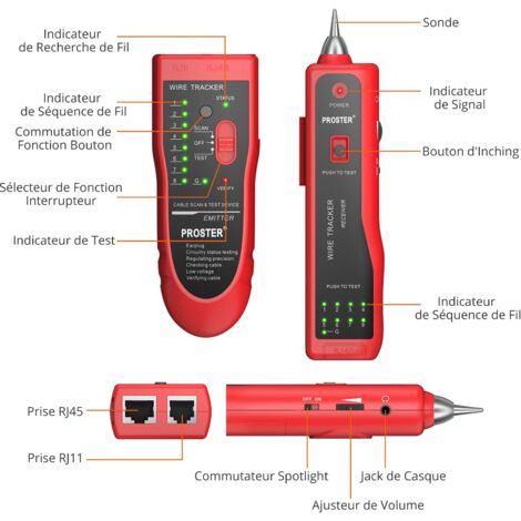 Electric Cable Tracker, Wire Tracker RJ11 RJ45 Finder Ethernet LAN ...