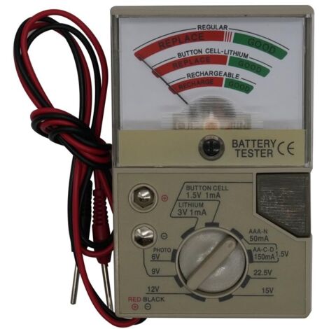 Battery Tester with Meter Electric Voltage Tester for AA AAA Button ...