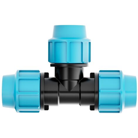 PP Water Pipe T Connector with Three Female Outlets (3 x 40 mm), PE ...