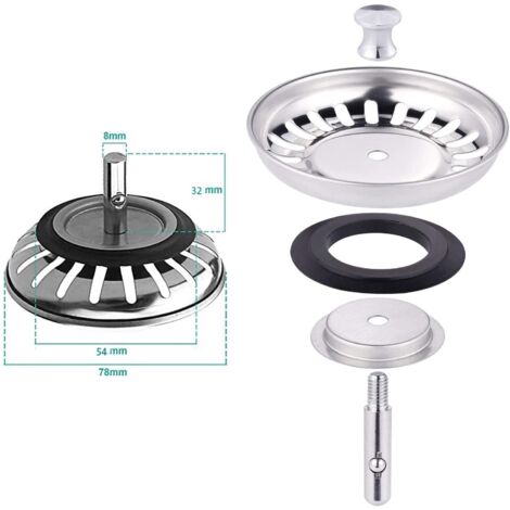 Kitchen Sink Plug 78mm, Universal Kitchen Sink Filter, Universal ...