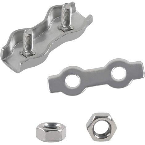 M6 Duplex Cable Clips 304 Stainless Steel Duplex Cable Clips for Wire ...