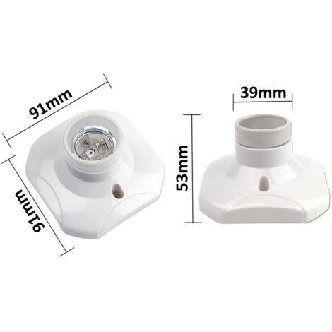 Pack of 6 E27 Screw Ceiling Socket AC 220-240V, LED Bulb Socket Holder ...
