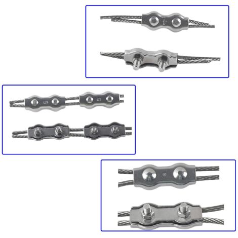 M4 Duplex Cable Clips 304 Stainless Steel Duplex Cable Clips for Wire ...