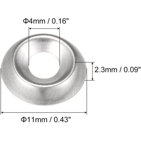 Washer Cup Washer Countersunk 6 304 Stainless Steel for Screw Bolt 150pcs
