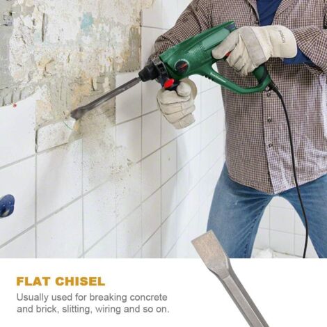 Set 3 (Large Chisel, Flat Chisel, Pointed Chisel) for Light Duty Drills and Impact Hammers ...