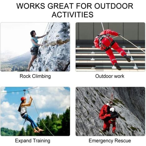 10M Safety Rope Nylon Braided Safety Rope Anti-tear Mountaineering ...