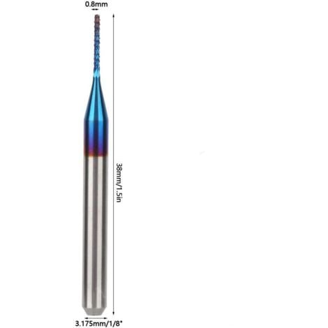 10pcs Carbide Cone End Mill, Blue Coated Tungsten Countersink Drill ...