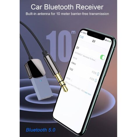 Bluetooth Car Receiver, USB Bluetooth Aux Adapter 5.0 Receiver with 3 ...
