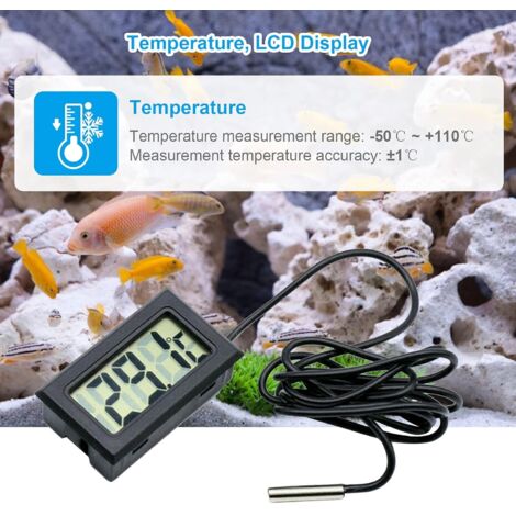 Mini Thermometer Digital LCD Thermometer Temperature Monitor with ...