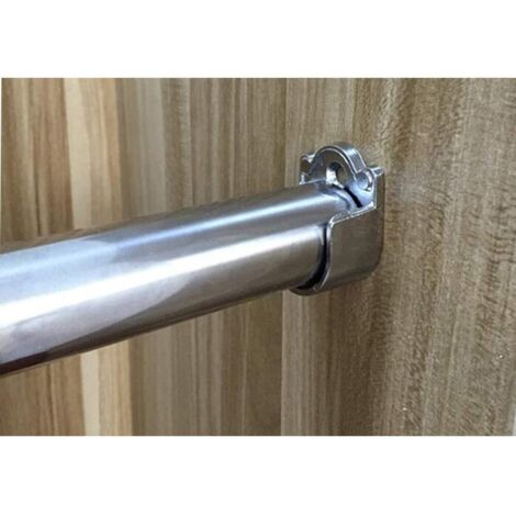 Hanging Rail Brackets Round Tube Wardrobe Supports Zinc Alloy U Shape ...