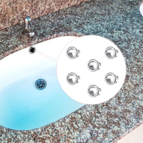 Sink Overflow Ring, 6 Pcs Sink Overflow Ring Overflow Cover, Sink ...