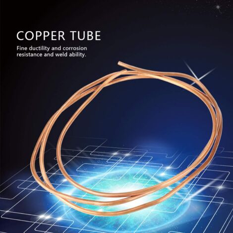 Soft Copper Tube -2m T2 Soft Copper Coil Tubing Pipe ID 4mm OD 5mm Thickness 0.5mm for Refrigeration