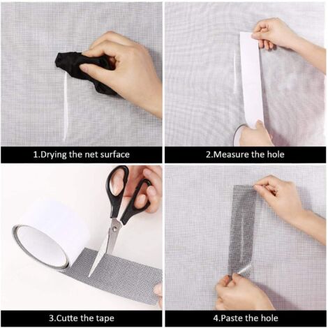 Fiberglass Window Screen Repair Tape, 50mm x 2m Self-Adhesive with ...
